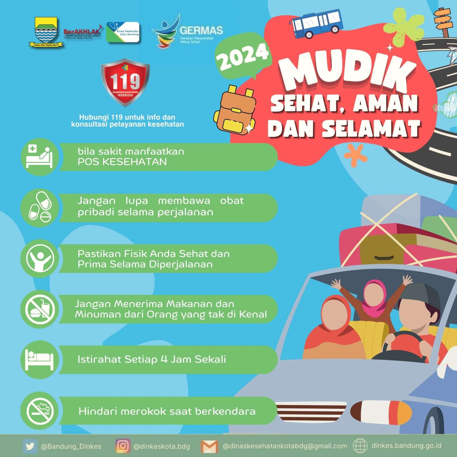 Menjaga Kesehatan Ketika Mudik 2024 – Dinas Kesehatan Kota Bandung